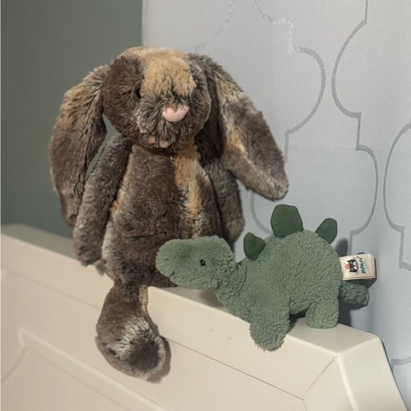 Jellycat | Toys | Jellycat Brown Bunny And Green Dinosaur Plush Toys ...